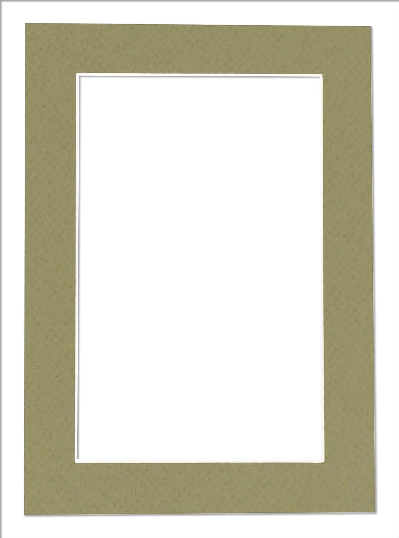 12x18 Mat Bevel Cut for 11x17 Photos - Acid Free Valley Green Precut Matboard With Backing Board and Crystal Clear, Self Seal Photo Mat Bag - For Pictures, Photos, Framing - 4-ply Thickness