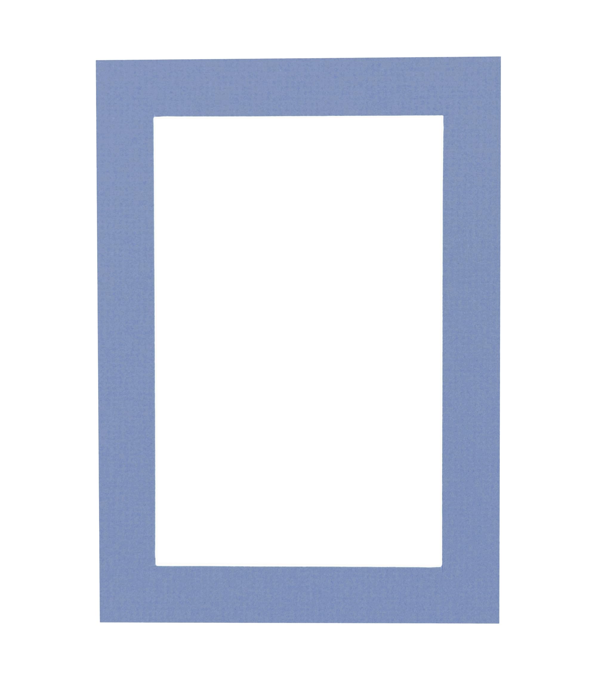 12x18 Mat Bevel Cut for 11x17 Photos - Acid Free Brittany Blue Precut Matboard with Backing Board and Crystal Clear, Self Seal Photo Mat Bag - for Pictures, Photos, Framing - 4-ply Thickness