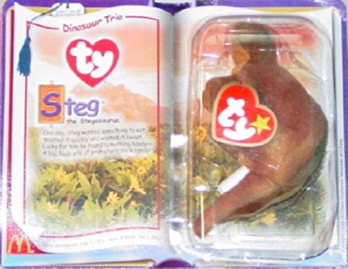 McDonald's Ty TEENIE Beanie Baby 2000 Dinosaur Trio ``STEG`` Dino NEW on CARD! ,#G14E6GE4R-GE 4-TEW6W270301