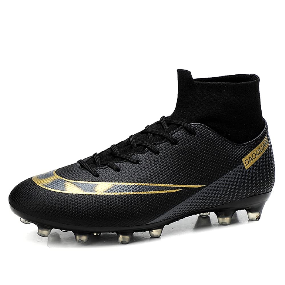 TTFS Foture 4.1 Netfit FG AG Athletic Soccer Shoes XX 17.2 Firm Ground Cleats Soccer Shoe (8, Black, Numeric_8)