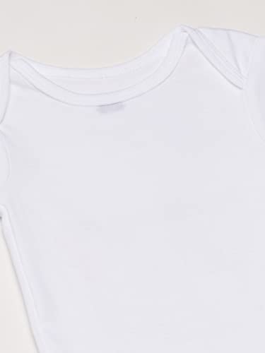 Gerber Baby 5-Pack Solid Onesies Bodysuits, White, 0-3 Months