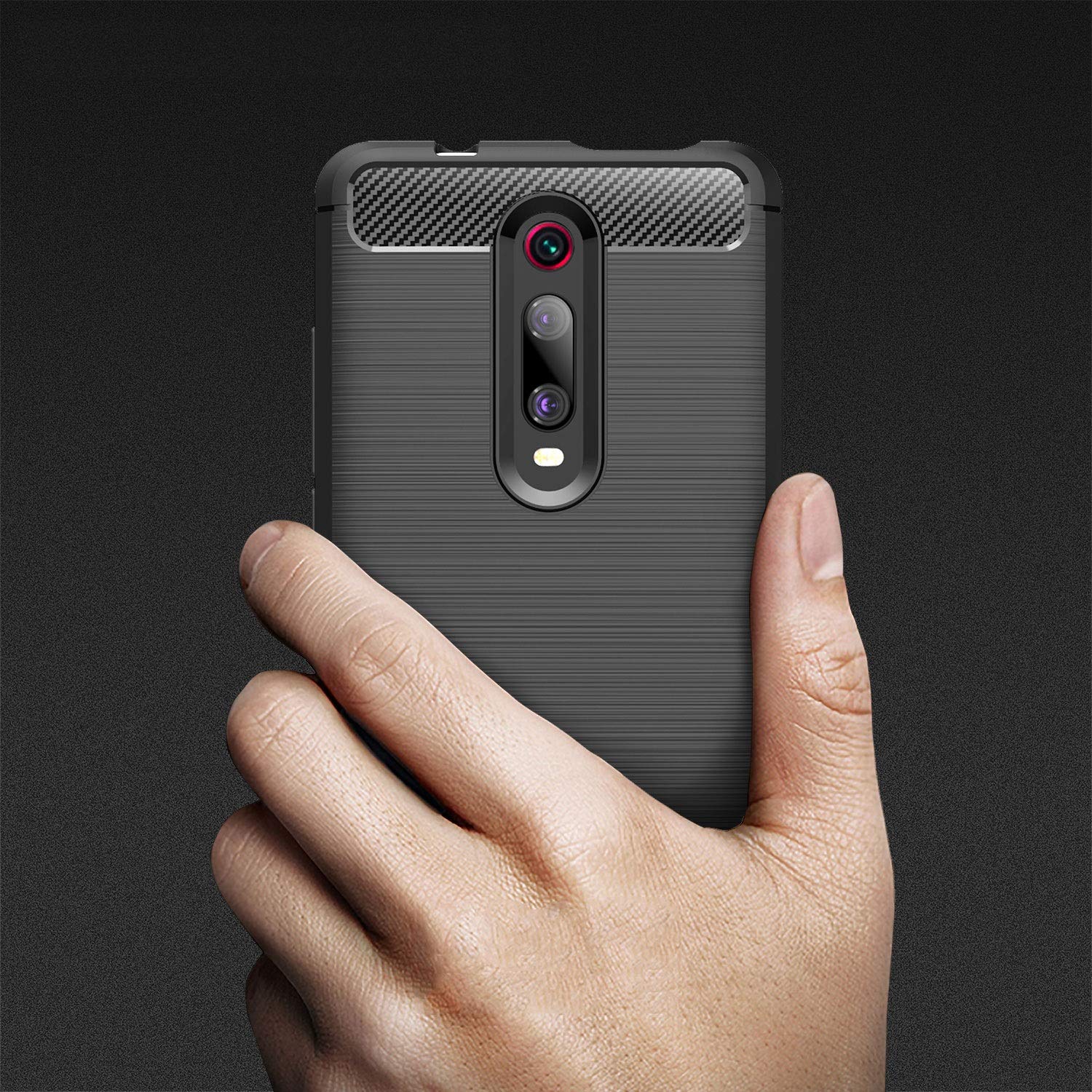 CruzerLite Case Compatible with Xiaomi Mi 9T Case, Compatible with Xiaomi Mi 9T Pro Case, Back Cover Anti-Scratch Shock Absorption Case for Xiaomi Mi 9T /9T Pro (Black)