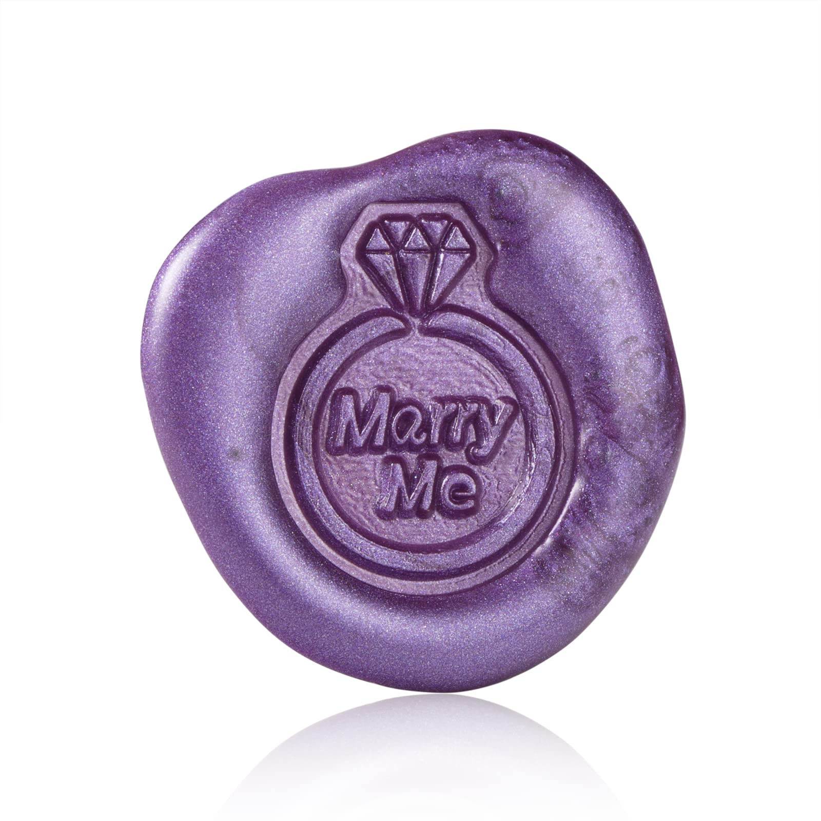 Mceal Wax Seal Stamp Special Shape Brass Head Wooden Handle (Wedding Ring)