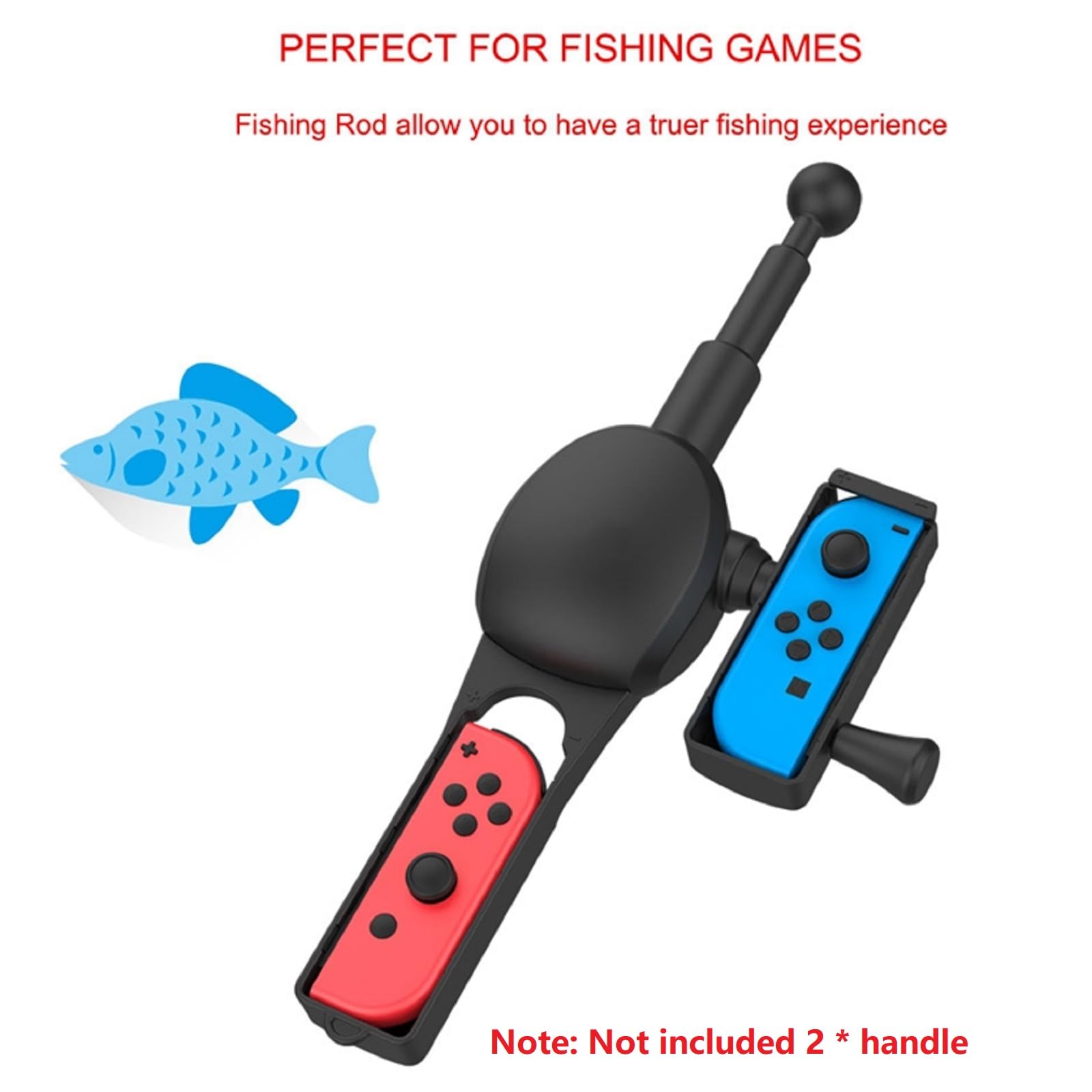 Rotary Fishing Rod Fishing Game Accessories Game Handle Grip Cover for NS Switch for Joy-Con Console Controller