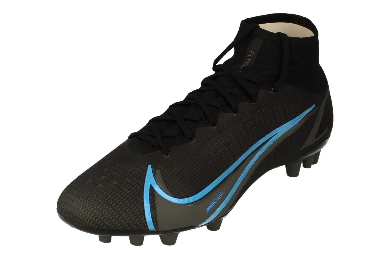 Nike Superfly 8 Elite AG Mens Football Boots CV0956 Soccer Cleats (UK 10 US 11 EU 45, Black Iron Grey 004)