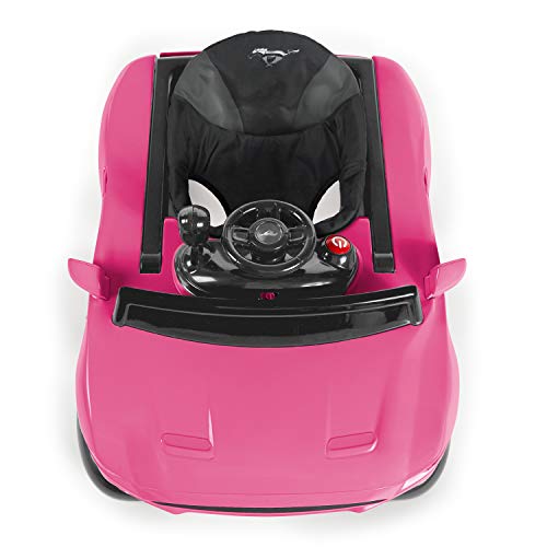 Bright Starts Ford Mustang Ways to Play 4-in-1 Baby Activity Push Walker, Pink, Age 6 months+