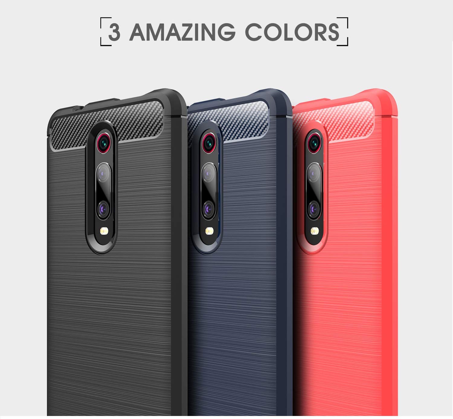 CruzerLite Case Compatible with Xiaomi Mi 9T Case, Compatible with Xiaomi Mi 9T Pro Case, Back Cover Anti-Scratch Shock Absorption Case for Xiaomi Mi 9T /9T Pro (Black)