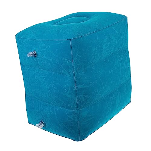 HOMSFOU Three-Layer Inflatable Mat Car Air Mattress Auto Floor Mats Reflexology Mat Footstool for Under Desk Leg Rest Bed Adjustable Pillows Car Floor Mat Fold Under The Table PVC Travel