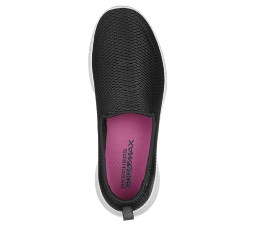 Skechers Women's Go Walk Joy Sneaker, Black/White, 8