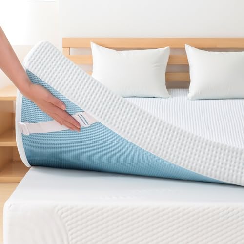 Subrtex 3 Inch Gel-Infused Memory Foam Mattress Topper High Density Breathable Bed Topper Rayon Made from Bamboo Cover CertiPUR-US Certified (Twin XL)