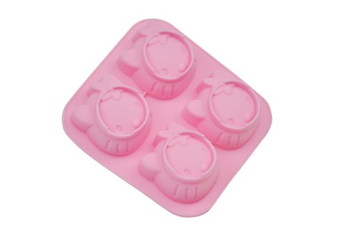 Hello Kitty Form food grade Silicone Ice Cube Mould Mold Pan Tray DIY pink H031