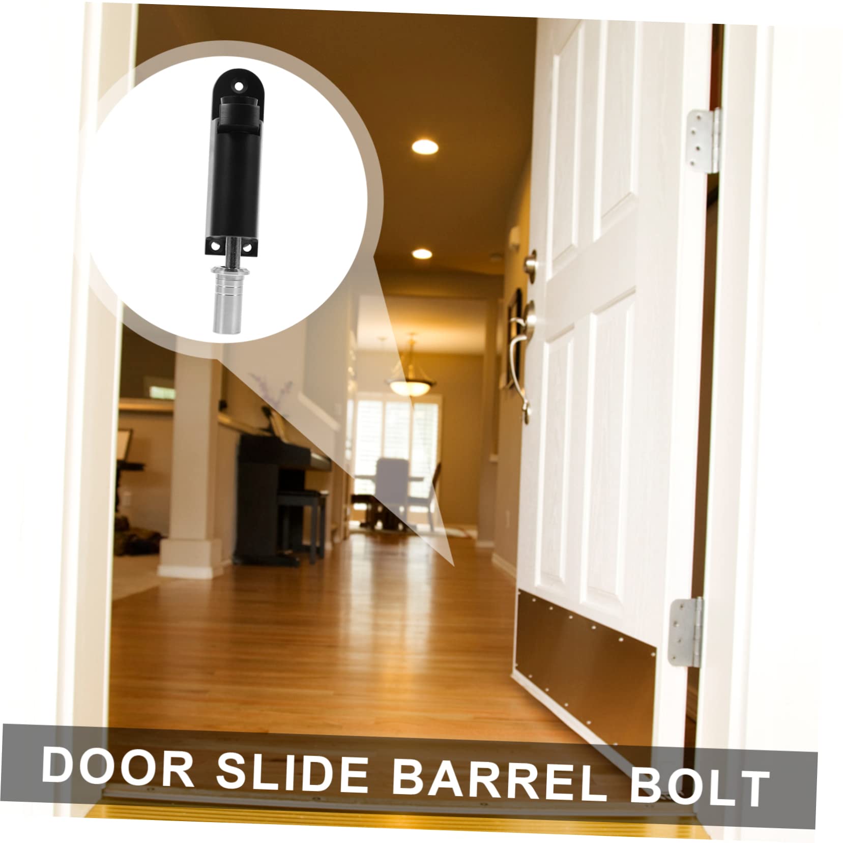 EXQUIMEUBLE Door and Window Latch Spring-Loaded Fence Bolt Lock Bolt for Gate Spring Pin Door Slide Bolt Gate Drop Bolt Barn Bolt Slide Barrel Bolt The Fence Zinc Alloy Fall to The Ground