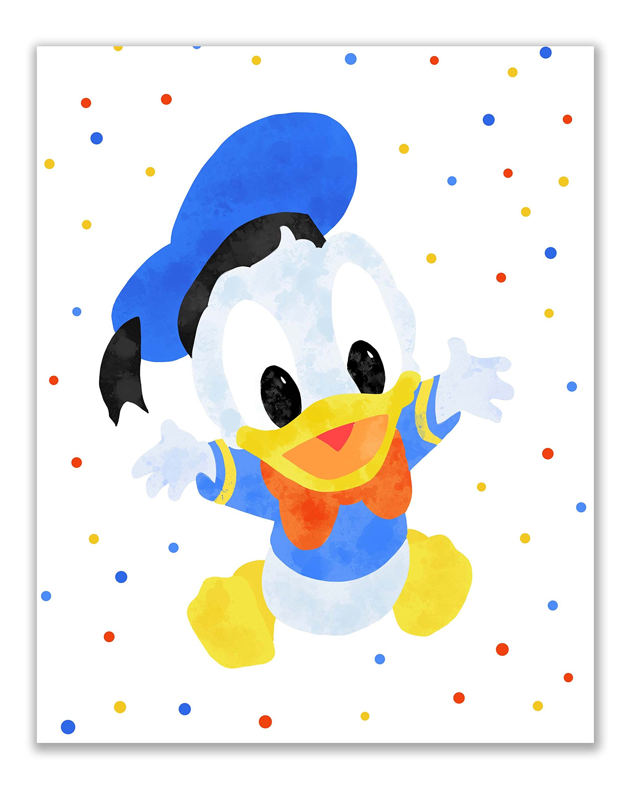 BigWig Prints Mickey And Minnie Prints - Minnie Mouse Wall Art, Mickey Mouse Wall Decor, Disney Pictures for Kids Room, Donald & Daisy Duck Posters, Goofy, Pluto - Unframed Set of 6 (8x10)