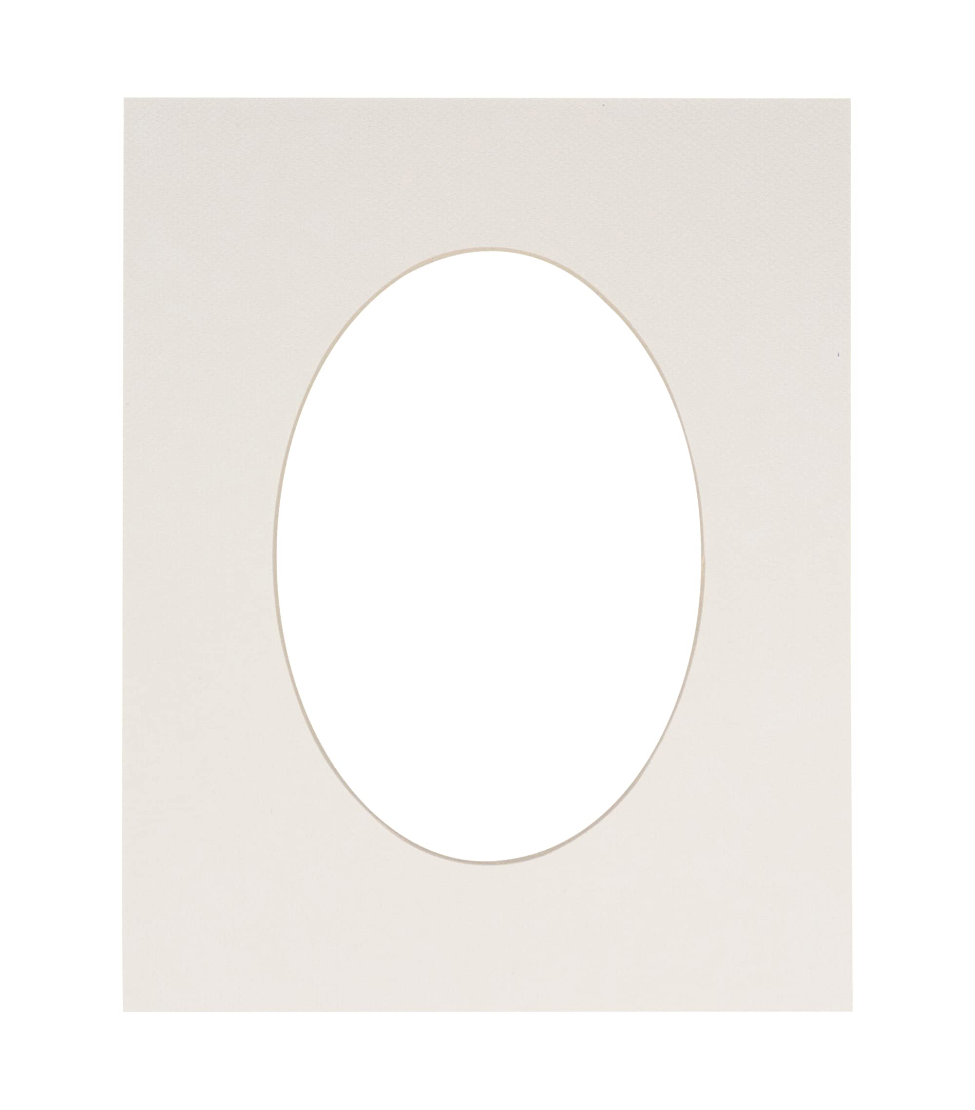 11x14 Mat Bevel Cut for 9x12 Photos - Precut Textured White Oval Shaped Photo Mat Board Opening - Acid Free Matte to Protect Your Pictures - Bevel Cut for Family Photos, Pack of 1 Matboard