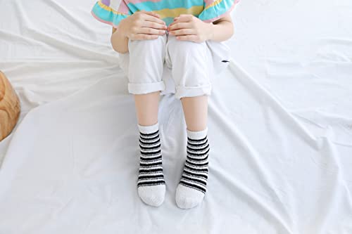 Smiley Face Fuzzy Socks Kids Toddler Children Cute Fun Animal Cozy Fluffy Socks Gifts Stocking Stuffers