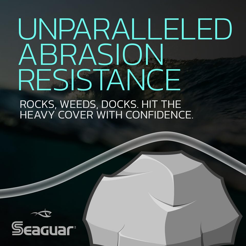 Seaguar AbrazX 100% Fluorocarbon Fishing Line 25lbs, 1000yds Break Strength/Length - 25AX1000