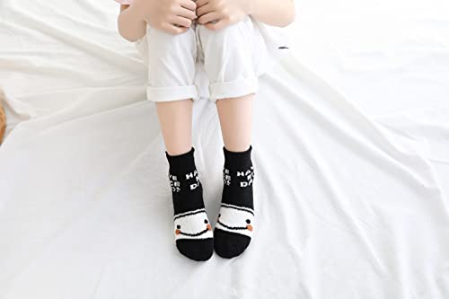 Smiley Face Fuzzy Socks Kids Toddler Children Cute Fun Animal Cozy Fluffy Socks Gifts Stocking Stuffers
