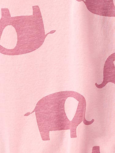 Simple Joys by Carter's Baby Girls' Cotton Sleeper Gown, Pack of 3, Light Pink/White, Elephants, 0-3 Months