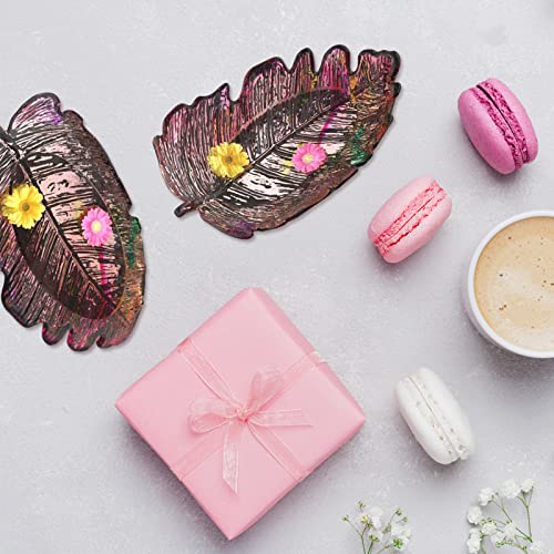 Aursrenty 6Pcs Leaf Tray Resin Mold, 6 Styles Simulation Leaves Tray Molds Resin Soap Dish Mold Epoxy Casting Molds Multifunctional Use for DIY Jewelry Container Candy Holder Soap Dish Christmas Gift