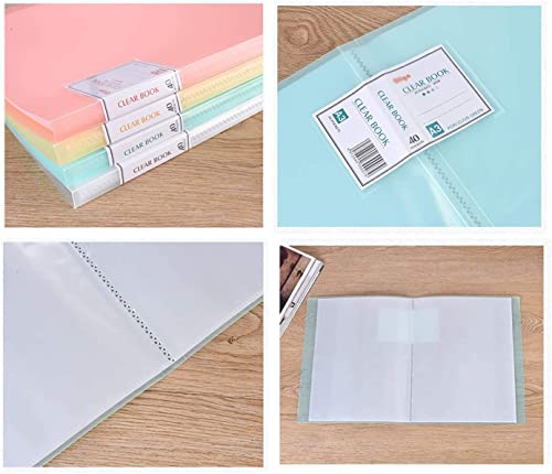 A3 40 Pags Diamond Painting Storage Book,Clear Pockets Art Plastic Sleeves Protectors,Large Portfolio Folder,Art Portfolio Painting Storage Book for Diamond Painting Presentation Book. (A-Blue)