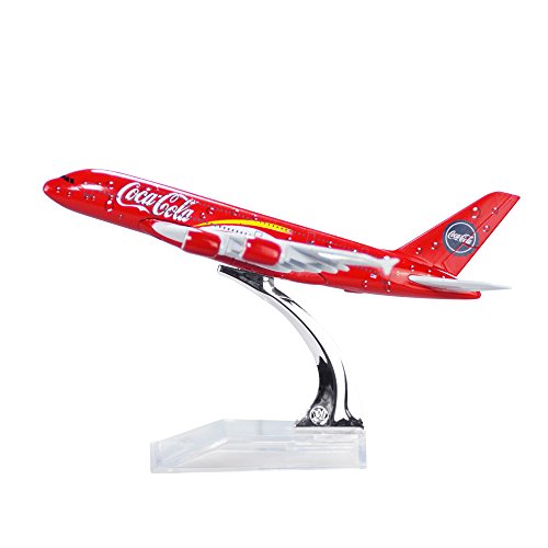 24-Hours Coca Aerospace A380 Alloy Flying Model Aircraft Child Birthday Gift Plane Models chiristmas Gift 1:400