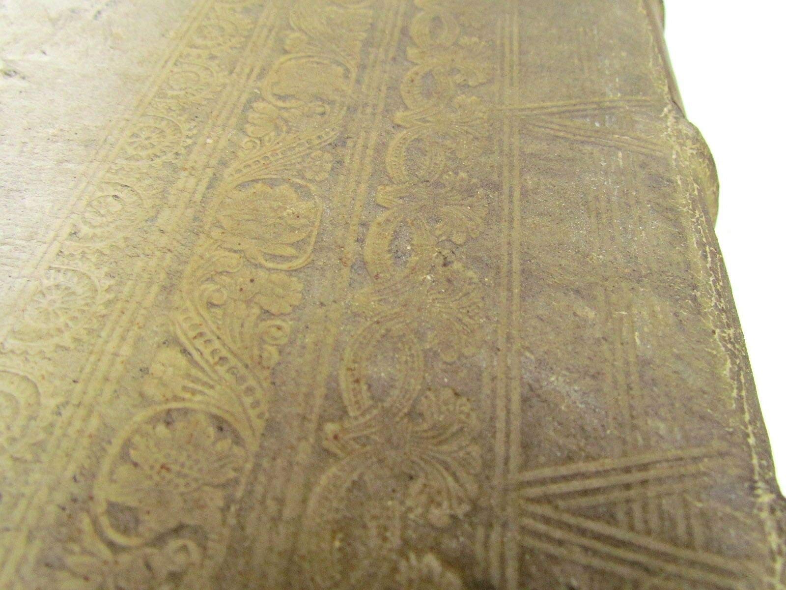 1694 BLIND-STAMPED PIGSKIN OVER WOODEN BOARDS FOLIO ANNALES ECCLESIASTICI