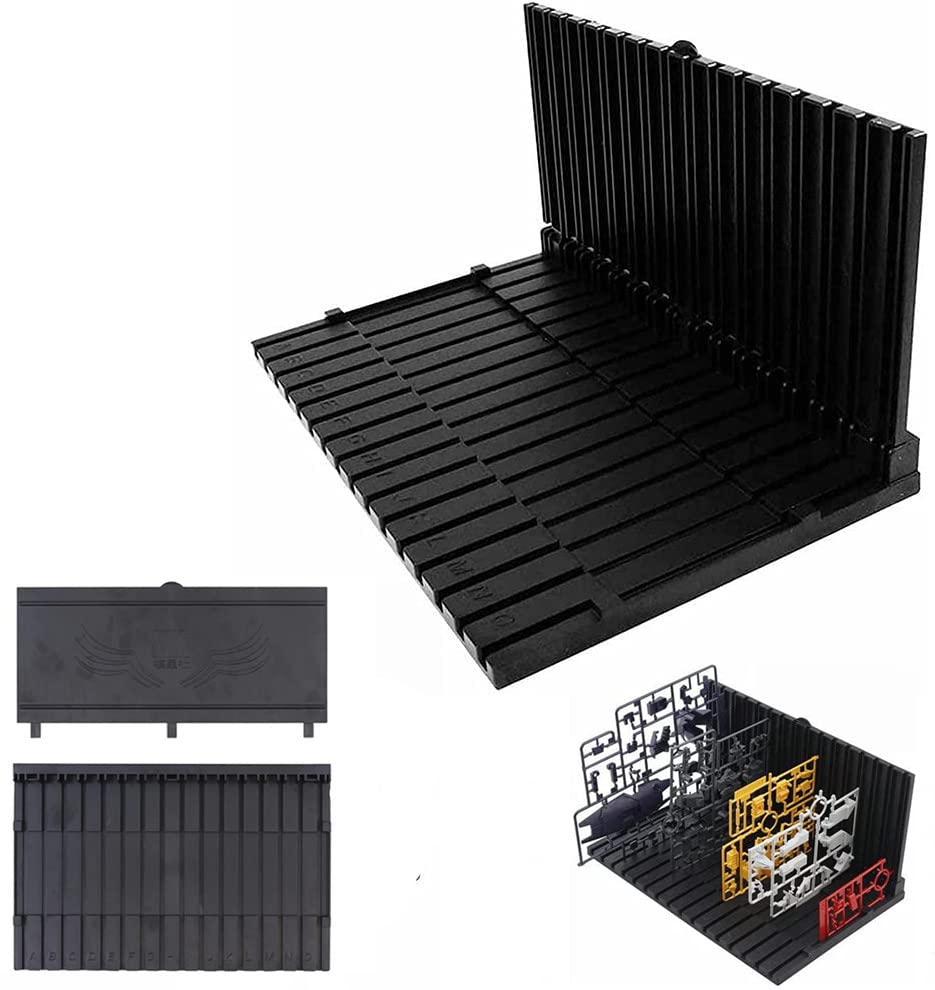 Starmoonn Model Part Placement Rack,Model Shelf,Model Classification,The Shelf is Suitable for Making Gundam Hobby Models and Various Role Models, Black