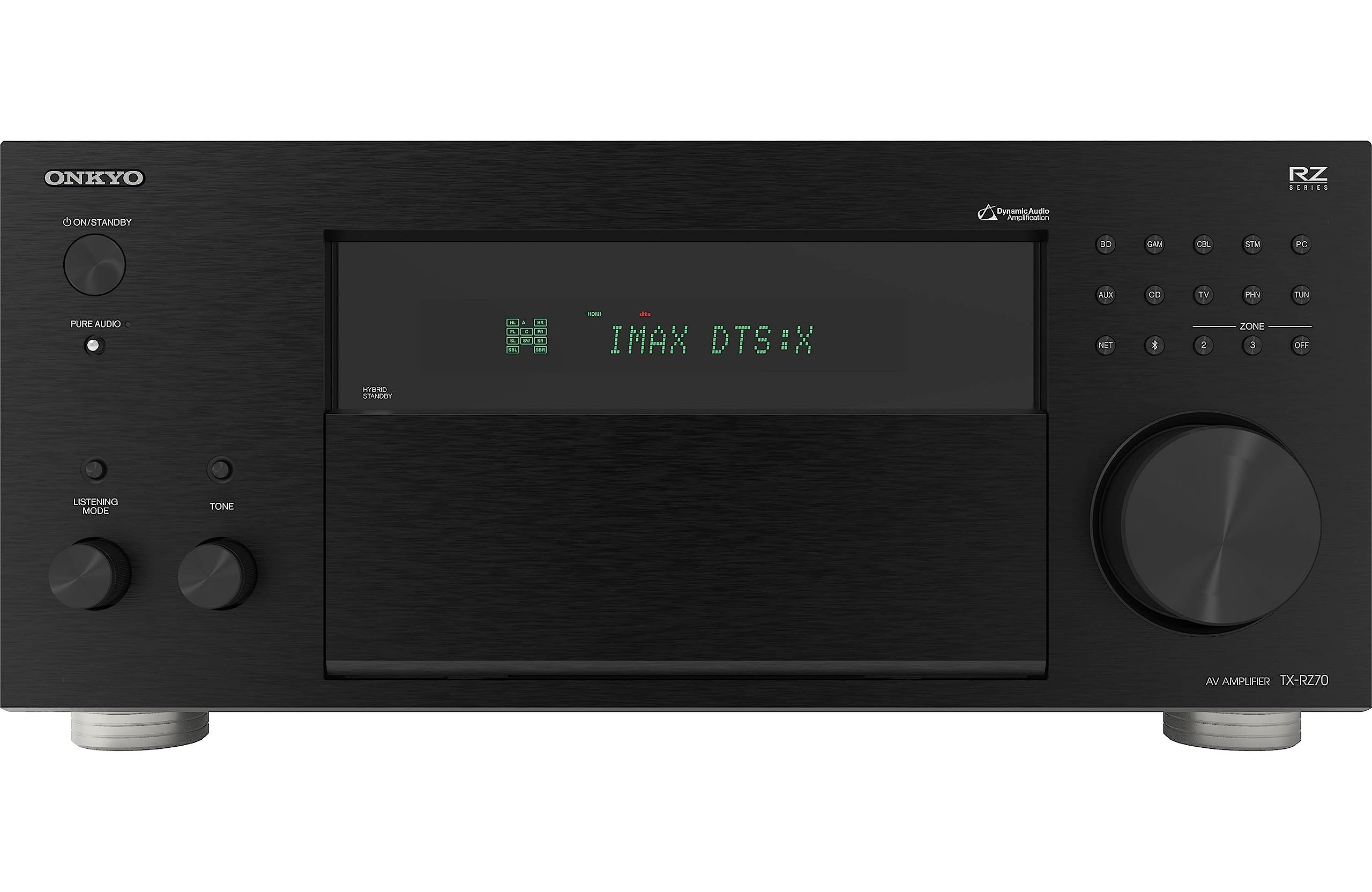 Onkyo TX-RZ70 11.2 Channel AV Receiver - 140 Watts Per Channel, Dirac Live Out of Box, Dirac Bass Control Compatible, Works with Sonos Certified, Studio Grade Processing, and More!