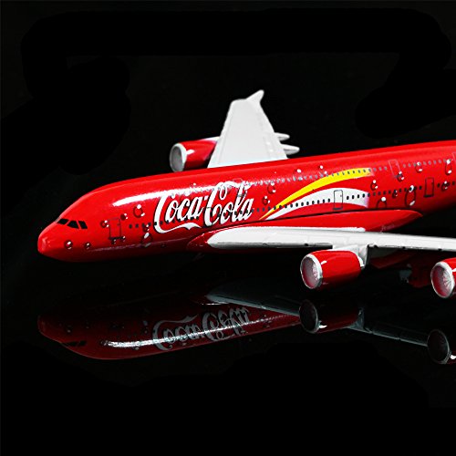 24-Hours Coca Aerospace A380 Alloy Flying Model Aircraft Child Birthday Gift Plane Models chiristmas Gift 1:400