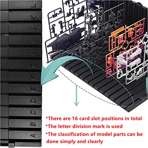 Starmoonn Model Part Placement Rack,Model Shelf,Model Classification,The Shelf is Suitable for Making Gundam Hobby Models and Various Role Models, Black