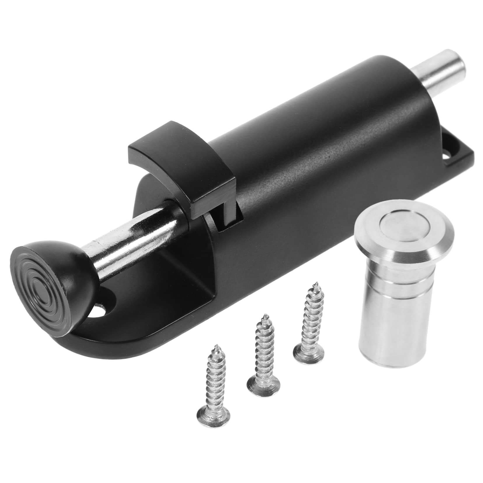 EXQUIMEUBLE Door and Window Latch Spring-Loaded Fence Bolt Lock Bolt for Gate Spring Pin Door Slide Bolt Gate Drop Bolt Barn Bolt Slide Barrel Bolt The Fence Zinc Alloy Fall to The Ground