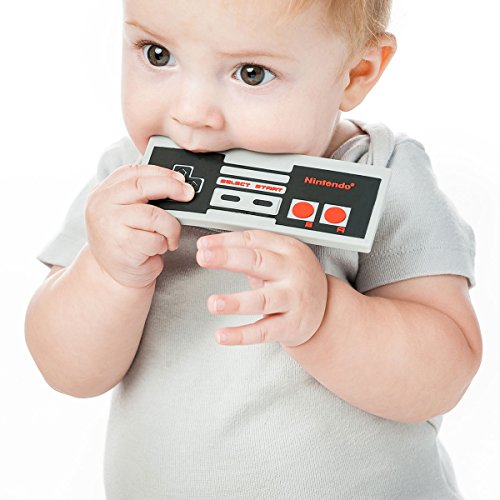 Bumkins Teething Freezer Toys, Nintendo Remote Teether for Babies, Baby Toy Teether, Teething Baby Relief for Gums, Babies 3 Months Up, Freezable Silicone