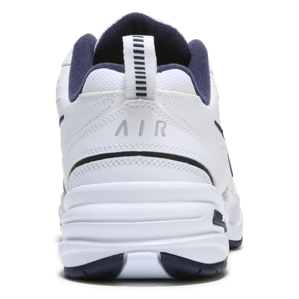 NIKE Men's Walking, White Silver Metallic Navy Blue, 9