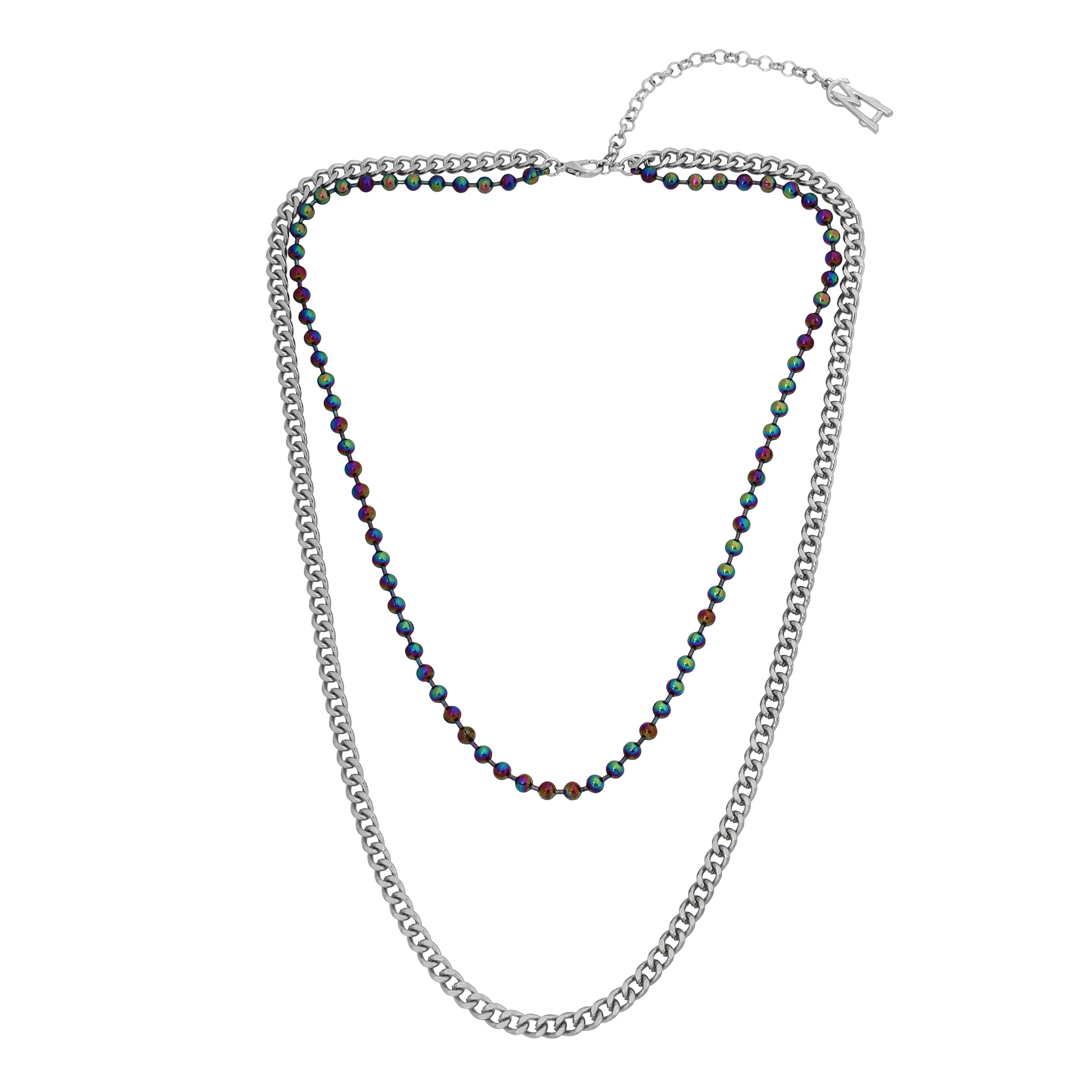 Steve Madden Ball Chain Layered Necklace