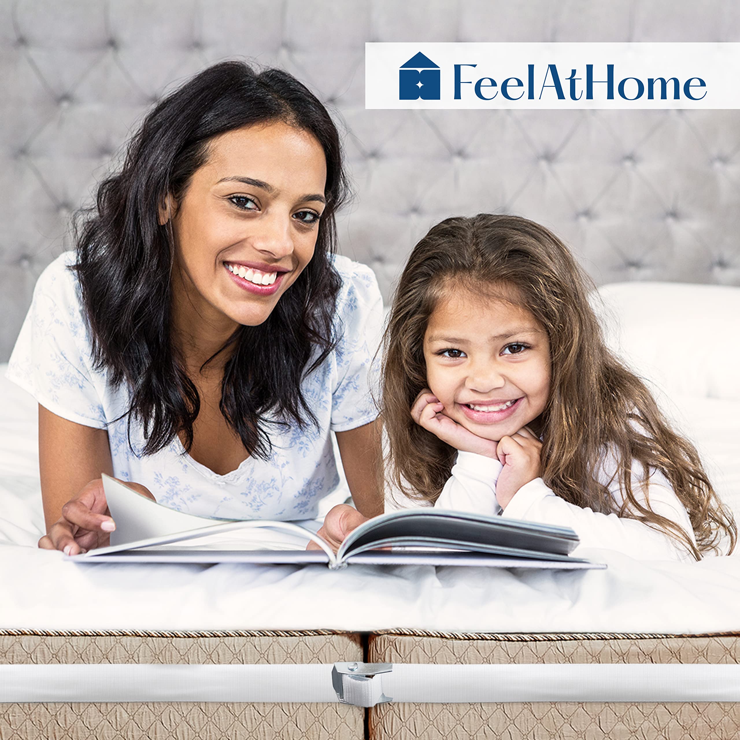 FeelAtHome Twin Bed Converter - Twin to King Mattress Joiner, 33ft Long Connecting Strap