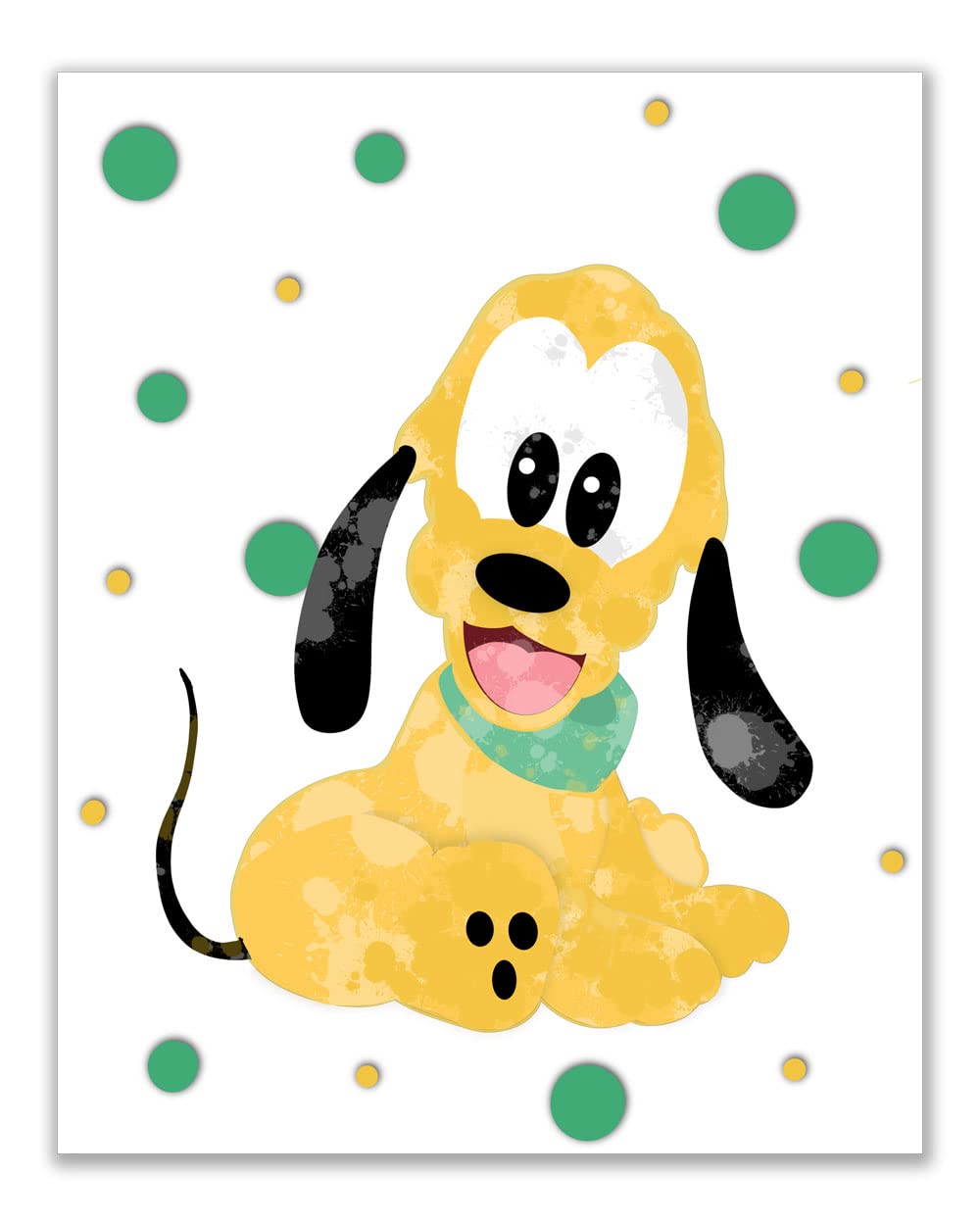 BigWig Prints Mickey And Minnie Prints - Minnie Mouse Wall Art, Mickey Mouse Wall Decor, Disney Pictures for Kids Room, Donald & Daisy Duck Posters, Goofy, Pluto - Unframed Set of 6 (8x10)