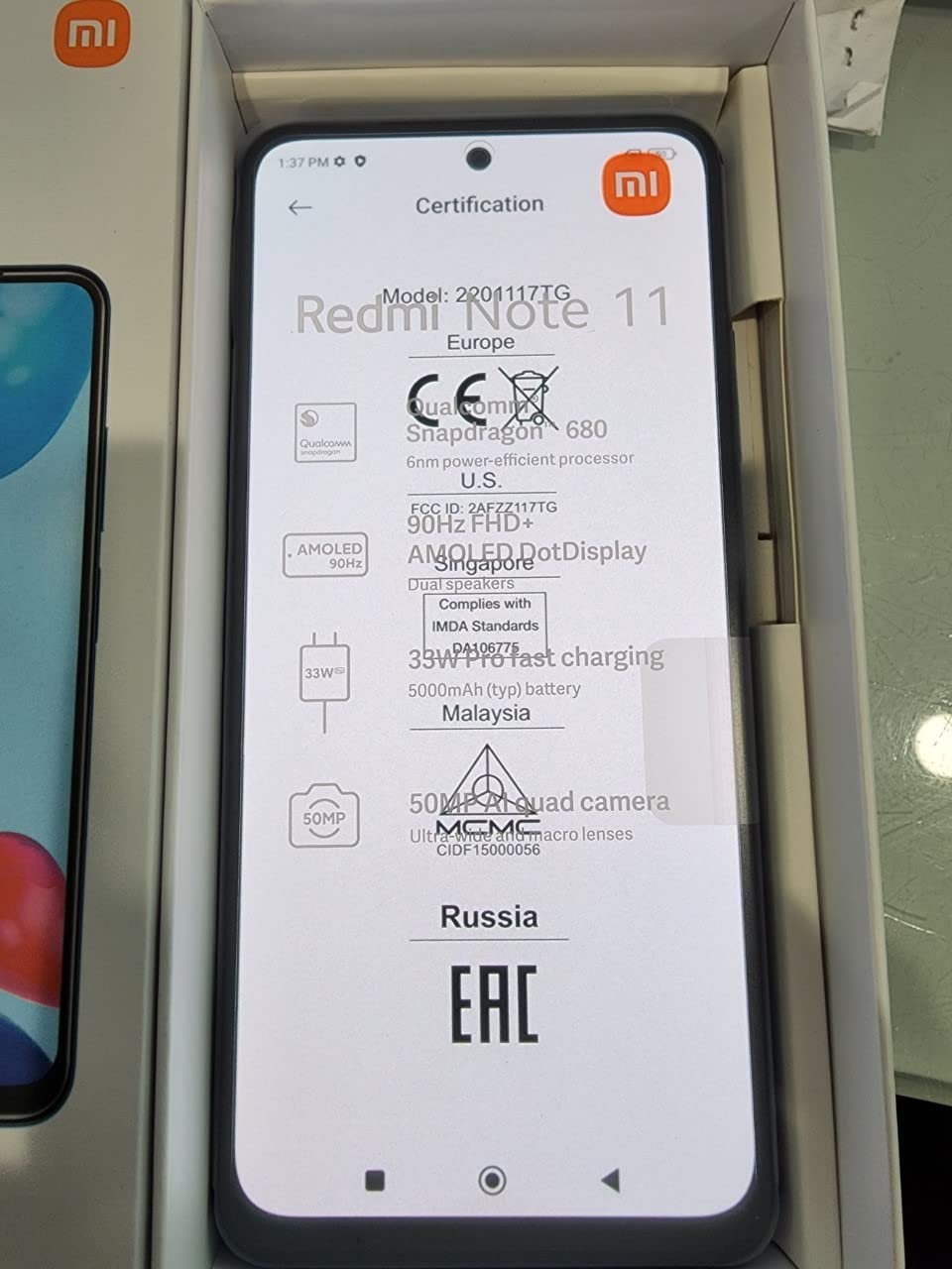 Xiaomi Redmi Note 11 SE 5G + 4G LTE (128GB+4GB) 48MP Quad Camera 6.43" (Not for Verizon Sprint Boost Cricket) (w/Fast Car Charger Bundle) (Black)