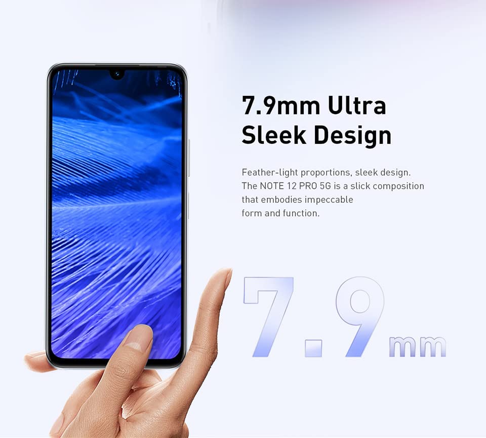 Xiaomi Redmi Note 12 Pro 5G + 4G (256GB + 8GB) Factory Unlocked 6.67" 50MP Triple Camera (for Tmobile/Metro/Mint USA Market) (Light Blue)