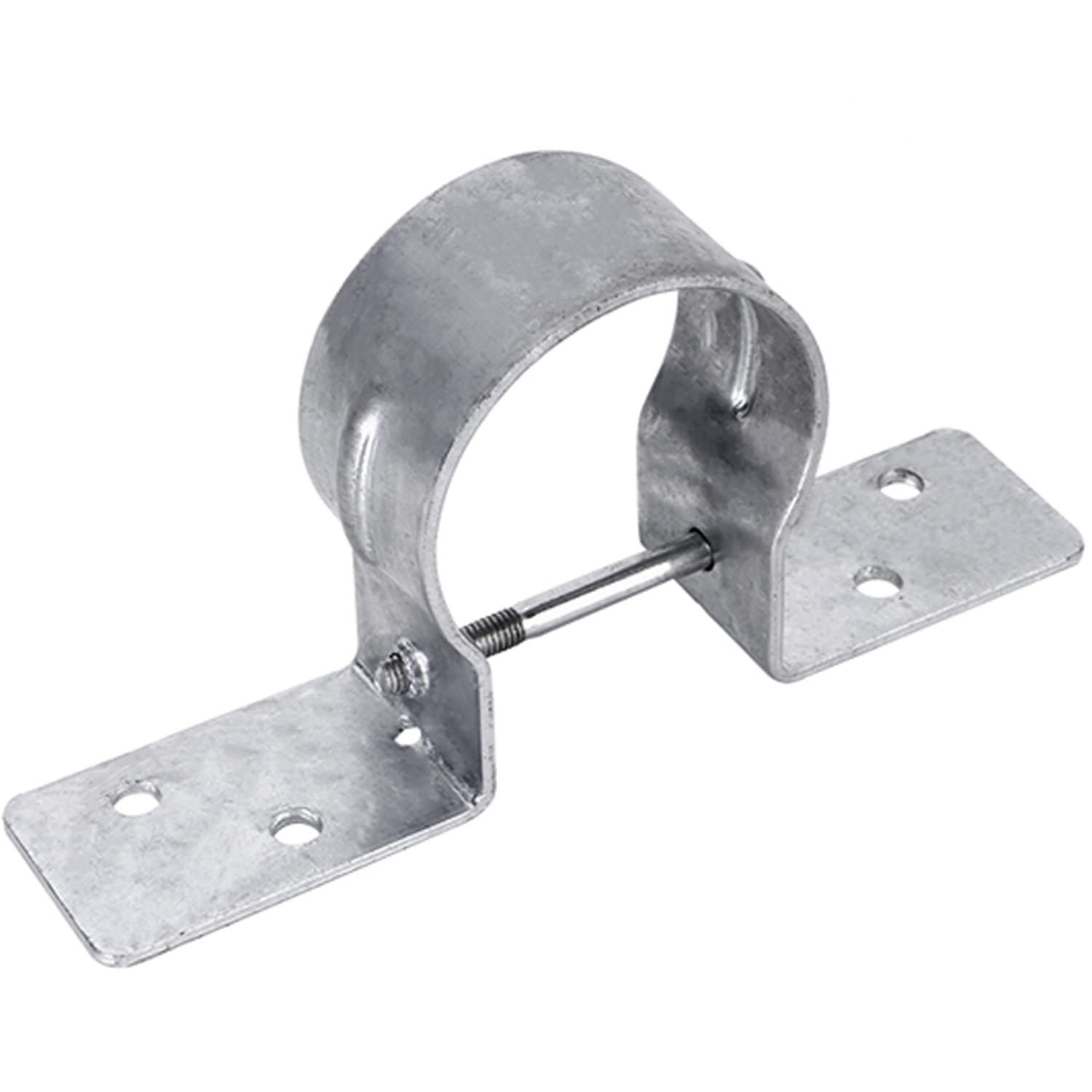 Steel to Wood Fence Bracket (12Pcs) 2-3/8 Fence Post Brackets, Fence Post Brackets for Metal Posts to Wood, Galvanized Pipe Grip Tie(No Include Screws)