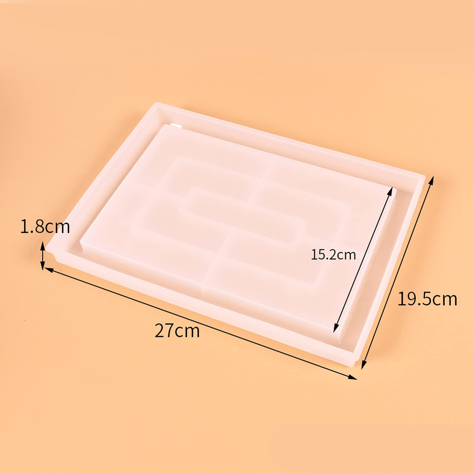 Large Resin Molds Silicone, Large Tray Molds for Resin Casting Cool Rolling Tray Epoxy Silicone Molds Easy to Release,Rectangle Resin Casting Molds with Edges