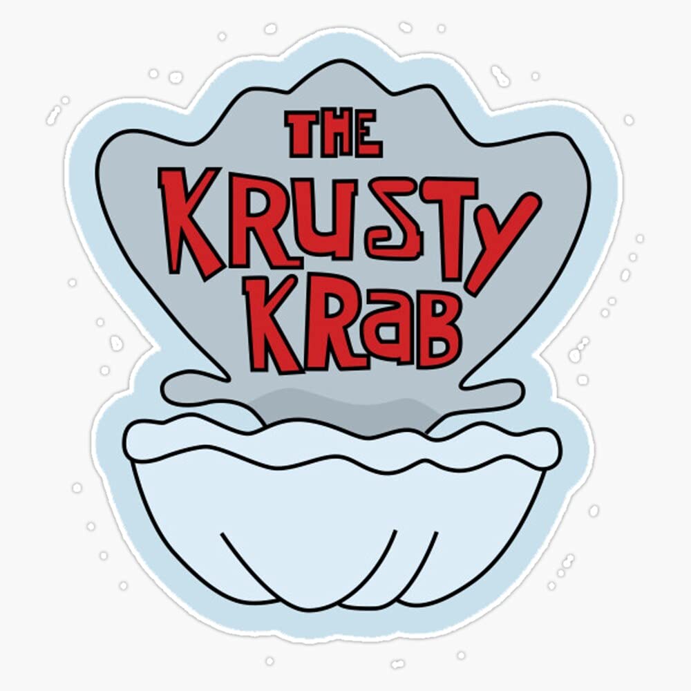 Krusty Krab Bumper Sticker Window Vinyl Decal 5"