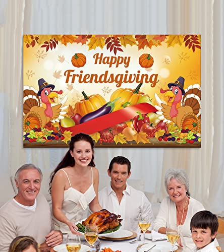 friendsgiving Party decorations,Large Happy friendsgiving Banner Backdrop,Thanksgiving Banner,Rustic Thanksgiving Decorations,Fall Decorations Banner,Thanksgiving Decorations
