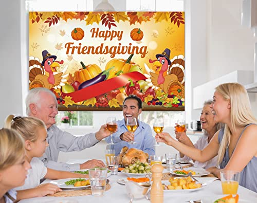 friendsgiving Party decorations,Large Happy friendsgiving Banner Backdrop,Thanksgiving Banner,Rustic Thanksgiving Decorations,Fall Decorations Banner,Thanksgiving Decorations