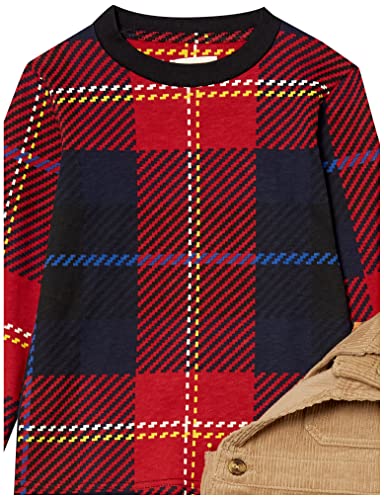 Levi's Baby Boys' Graphic T-Shirt and Overalls 2-Piece Outfit Set, Harvest Gold/Plaid, 4T