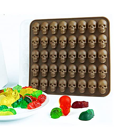 Arichmark 3D Skull Shaped Ice Cube Molds Flexible Food Grade Silicone DIY Ice Tray for Kitchen Novelty Ice Maker for Wine Cocktail