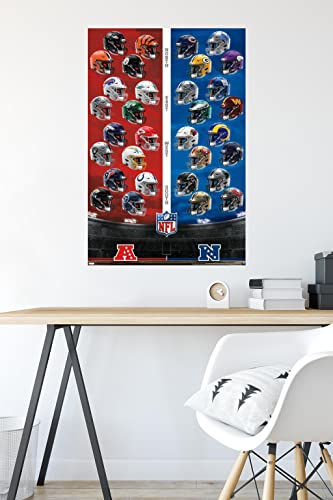 Trends International NFL League - Helmets 22 Wall Poster, 22.375" x 34", Unframed Version