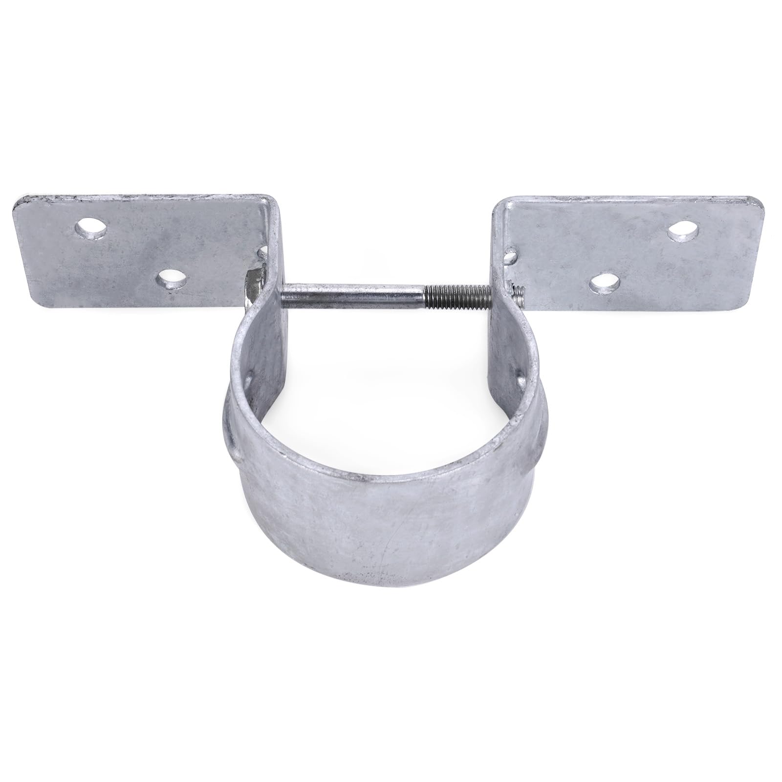 Steel to Wood Fence Bracket (12Pcs) 2-3/8 Fence Post Brackets, Fence Post Brackets for Metal Posts to Wood, Galvanized Pipe Grip Tie(No Include Screws)
