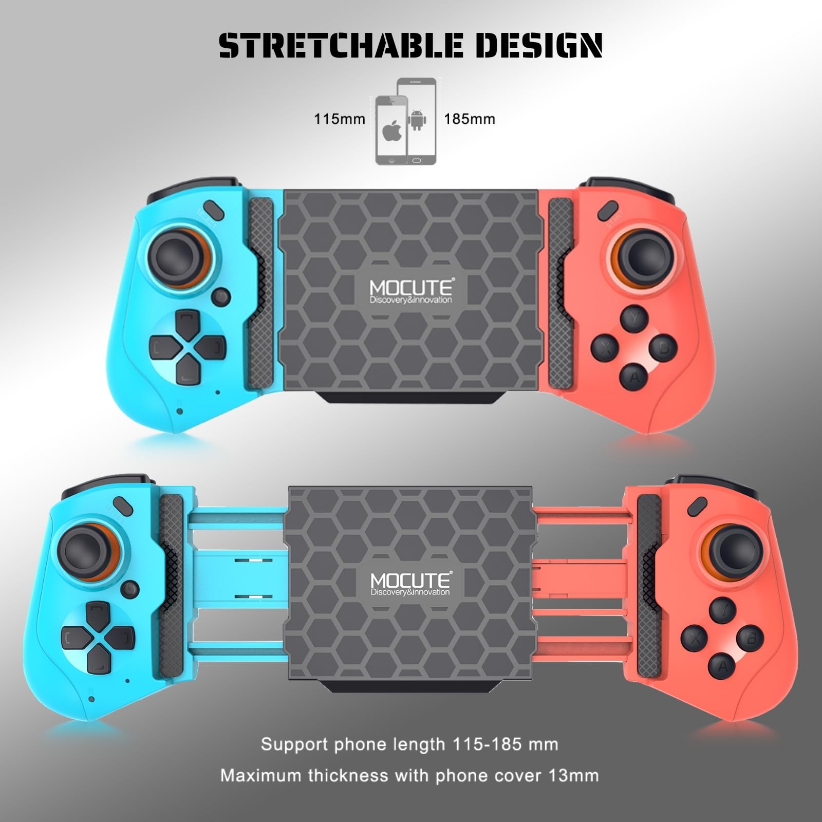 arVin Wireless Gamepad Controller for iPhone, iOS, Android, PC, Phone Game Controller for iPhone 15/14/13/iPad/MacBook/Samsung Galaxy S23/22/21/TCL/Tablet/Call of Duty Mobile/Genshin Impact/Diablo