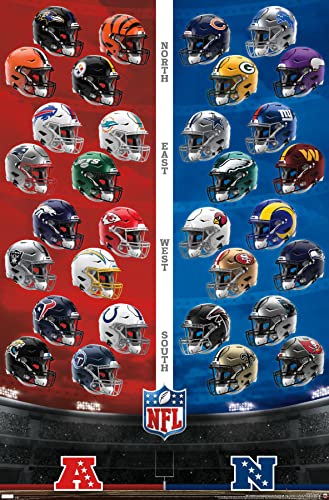 Trends International NFL League - Helmets 22 Wall Poster, 22.375" x 34", Unframed Version