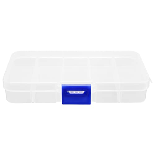 Fayrimi 1 to 10 Compartment Plastic Box Transparent for pin Jewelry Small Accessories